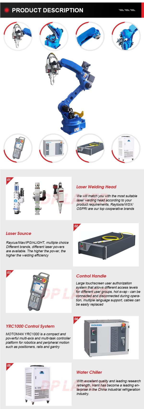 Automatic Robot Fiber Laser Welding Machine